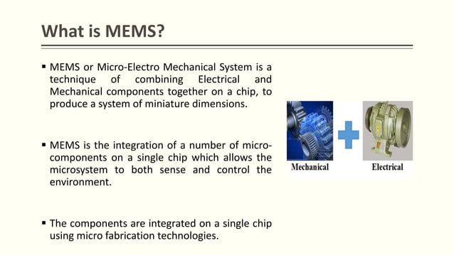 Mems sensor | PPTX | Physics | Science