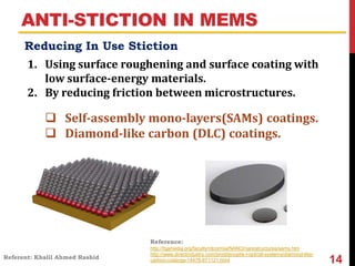 Mems stiction and anti stiction | PDF