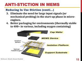 Mems stiction and anti stiction | PDF