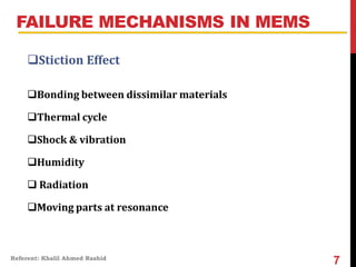 Mems stiction and anti stiction | PDF