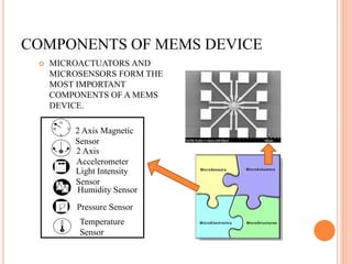 Mems technologies and analysis of merits and demerits | PPTX