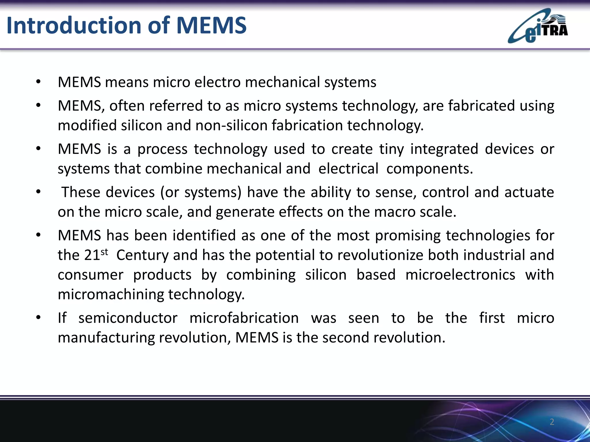 Mems technology | PPTX