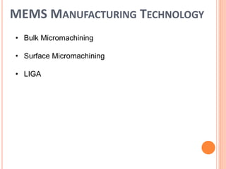 Mems tecnology | PPTX
