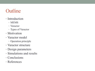 Mems varactor paper 257 | PPT