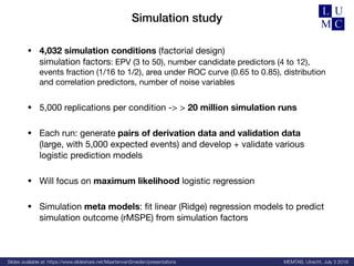 Sample size for binary logistic prediction models: Beyond events per variable criteria | PPT