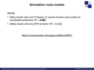 Sample size for binary logistic prediction models: Beyond events per variable criteria | PPT