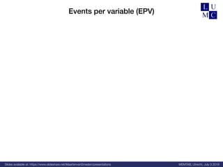 Sample size for binary logistic prediction models: Beyond events per variable criteria | PPT