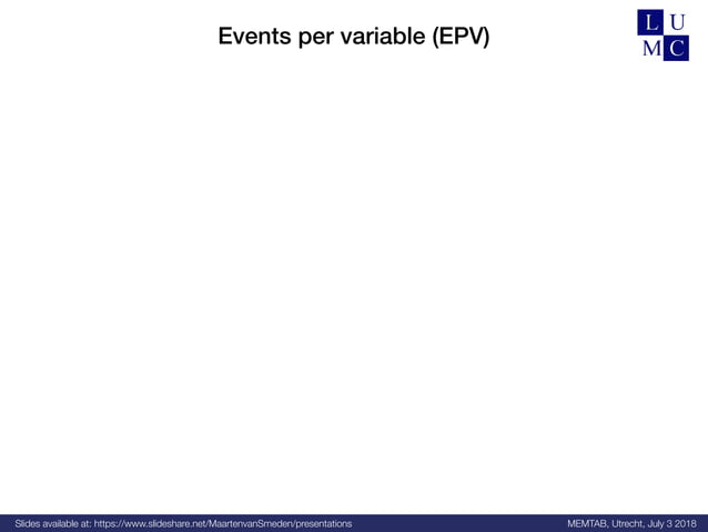 Sample size for binary logistic prediction models: Beyond events per variable criteria | PPT