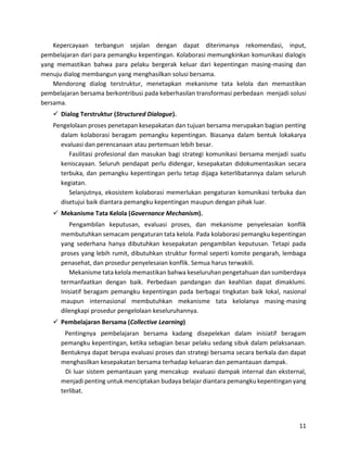 Memudahkan upaya kolaborasi beragam pemangku kepentingan | PDF