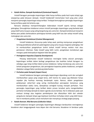 Memudahkan upaya kolaborasi beragam pemangku kepentingan | PDF