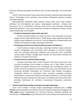 Memudahkan upaya kolaborasi beragam pemangku kepentingan | PDF