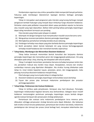 Memudahkan upaya kolaborasi beragam pemangku kepentingan | PDF