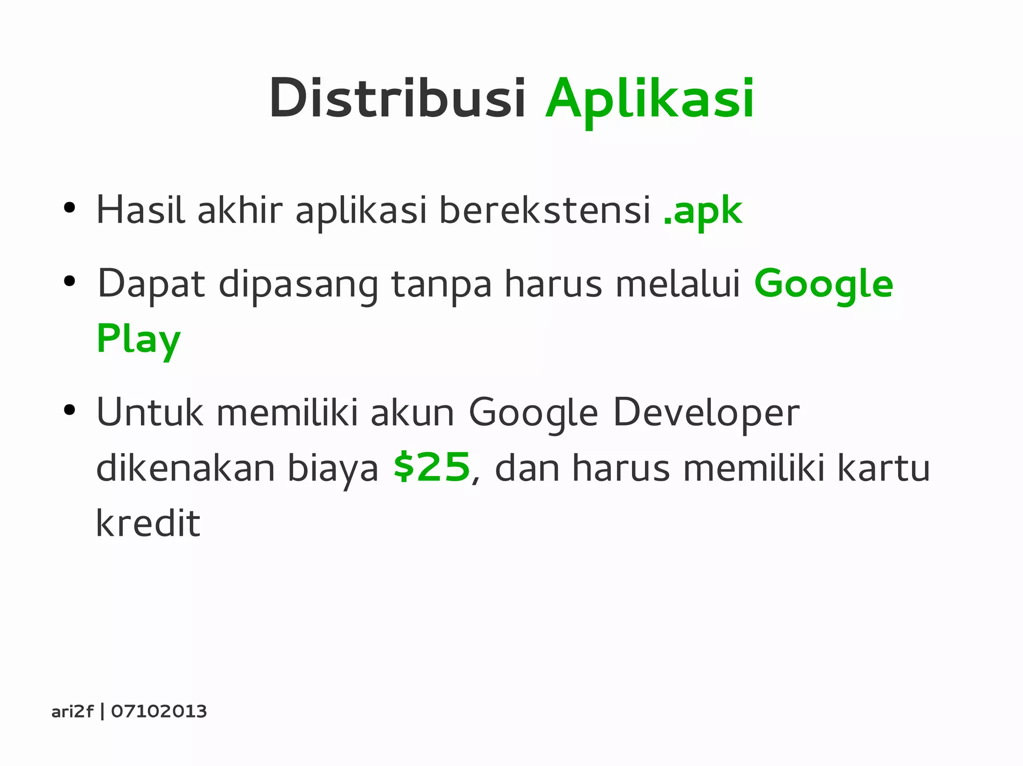 Memulai Pemrograman Android | PPT