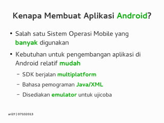 Memulai Pemrograman Android | PPT | Free Download