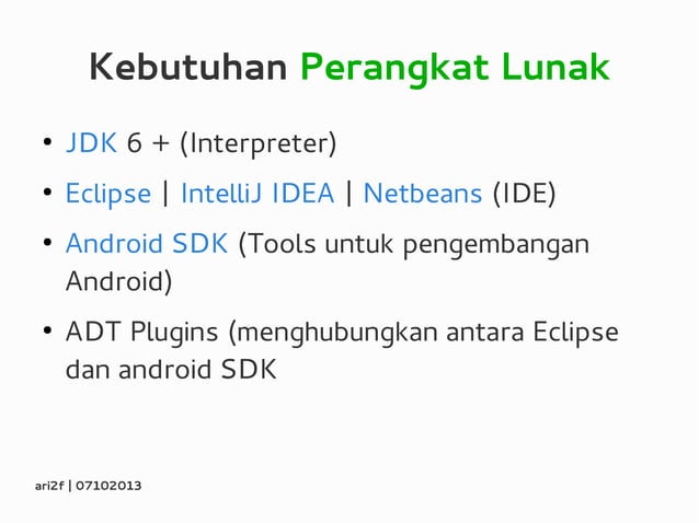 Memulai Pemrograman Android | PPT