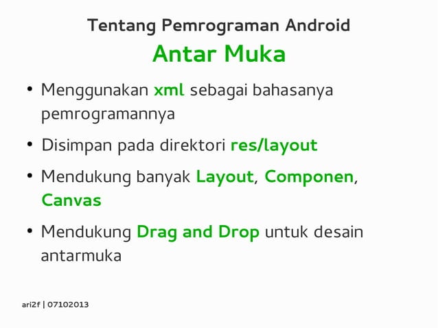 Memulai Pemrograman Android | PPT