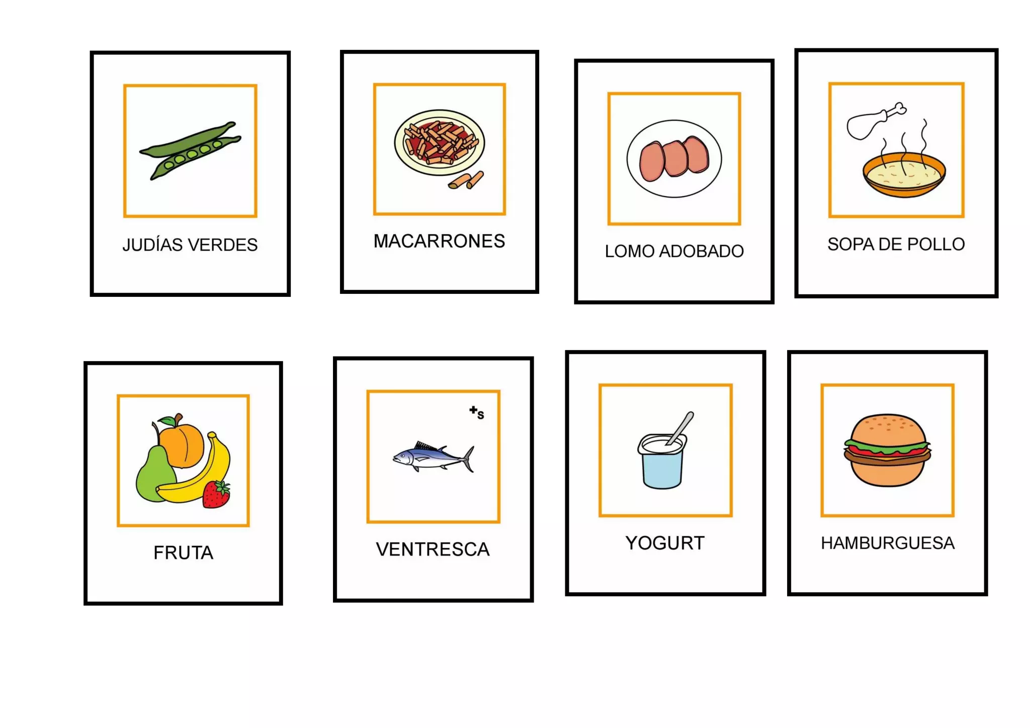 Menú (con pictogramas) | PPT