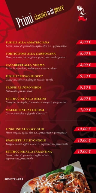 Menù Rosso Fuoco | PDF