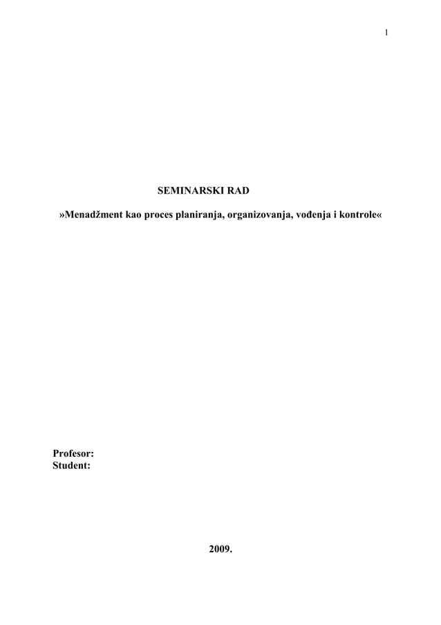 Menadzment planiranje, odlucivanje, rukovodjenje, kontrola | PDF