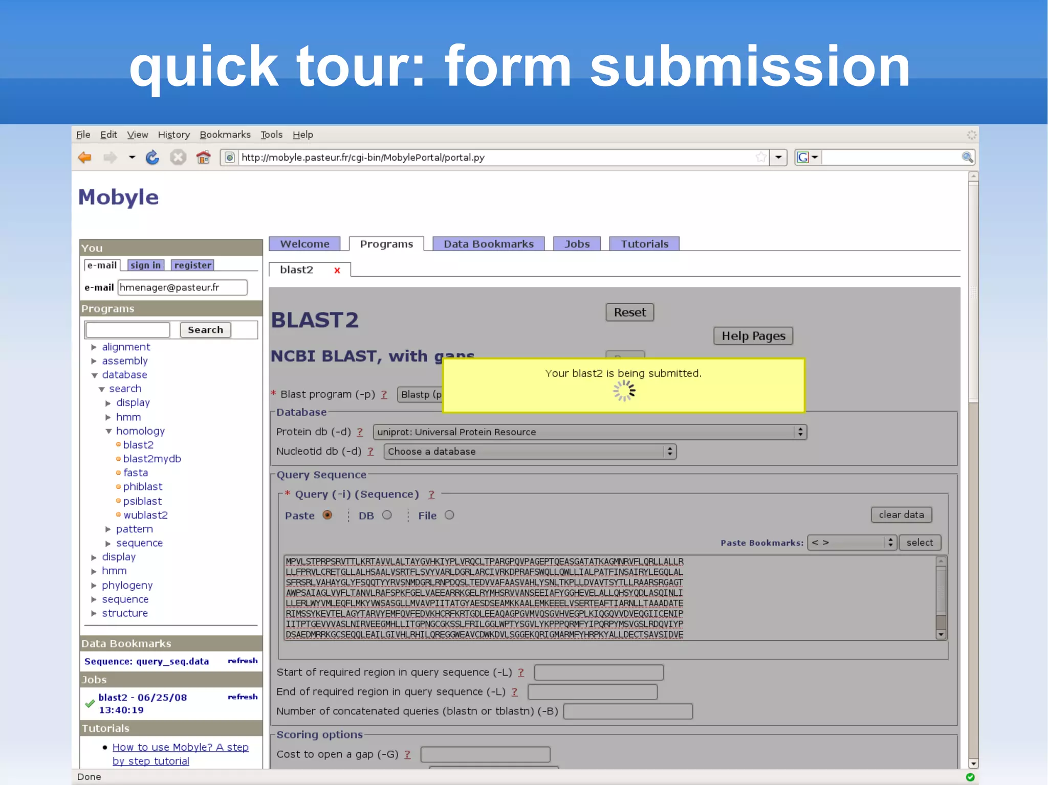 Menager Mobyle Bosc2008 | PDF