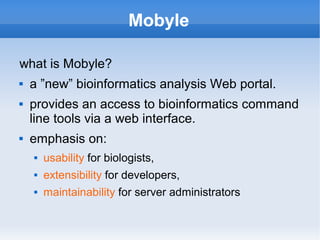 Menager Mobyle Bosc2008 | PPT