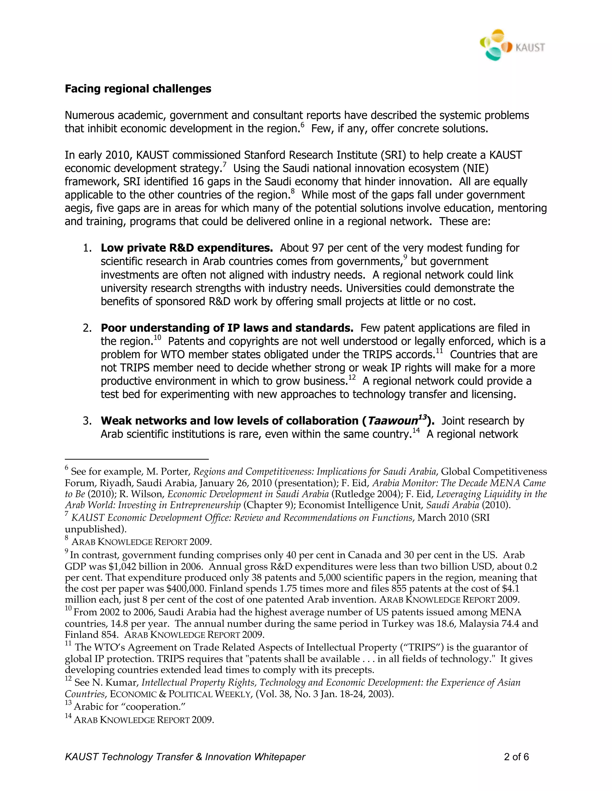 Mena Innovation Network Final | PDF