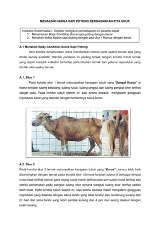 Menaksir bobot badan | PDF