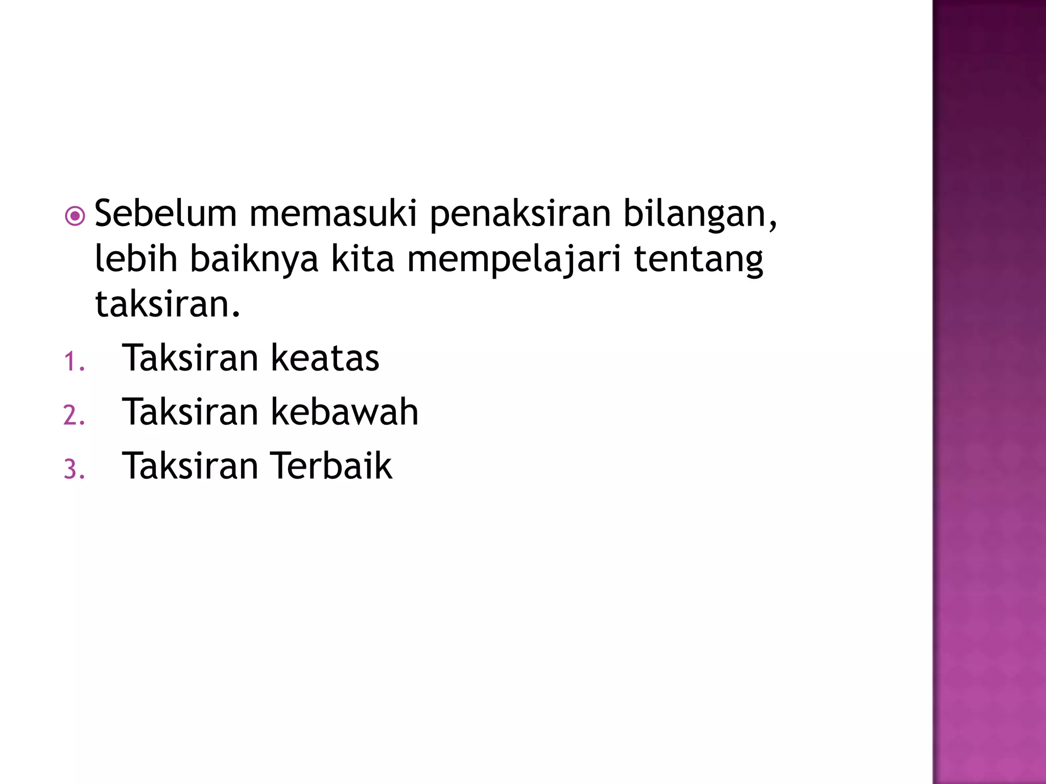 Menaksir hasil operasi bilangan | PPTX