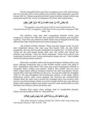 Menangis Karena Takut dan Rindu Kepada allah | PDF