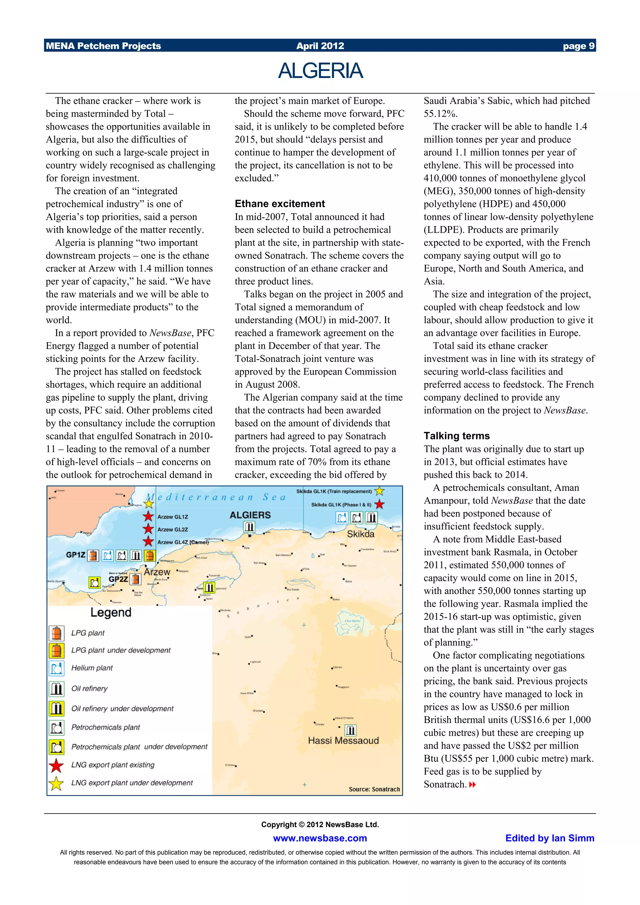 MENA Petrochemicals Special Report | PDF