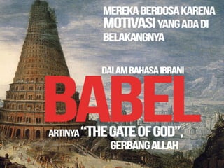 Menara babel The Story of Babel’s Tower | PDF