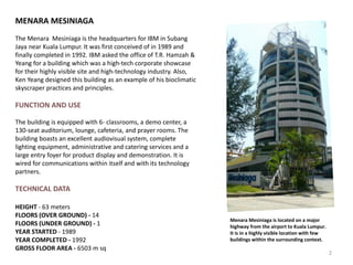 Menara mesiniaga kim yeang | PPTX