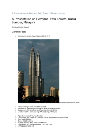 Menara petronas | DOCX