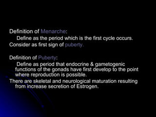 Menarche | PPT