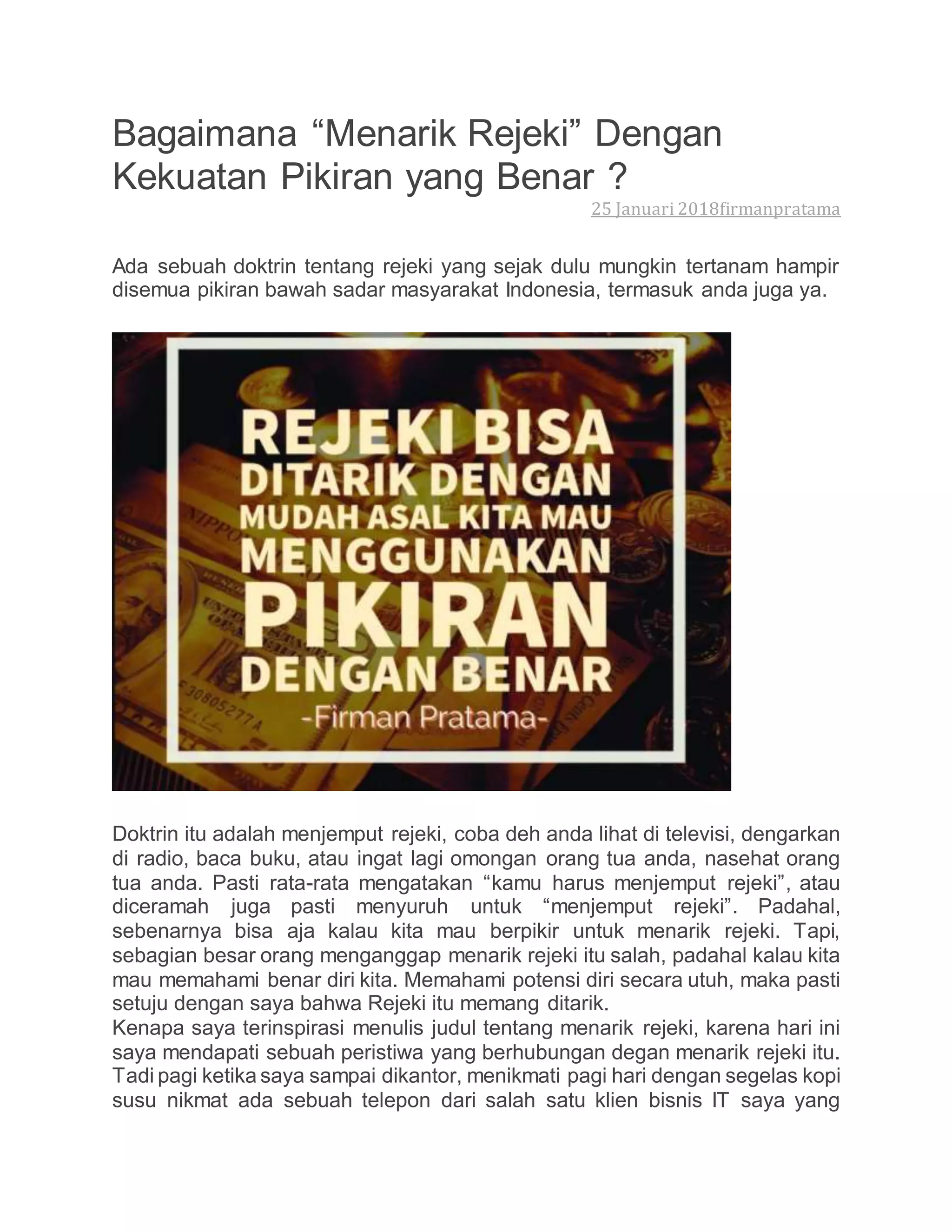 Menarik rejeki firman-pratama | PDF