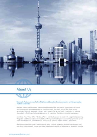 Menasa brochure 2015 | PDF | Management Consulting Industry | Industries