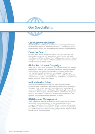 Menasa brochure 2015 | PDF | Management Consulting Industry | Industries