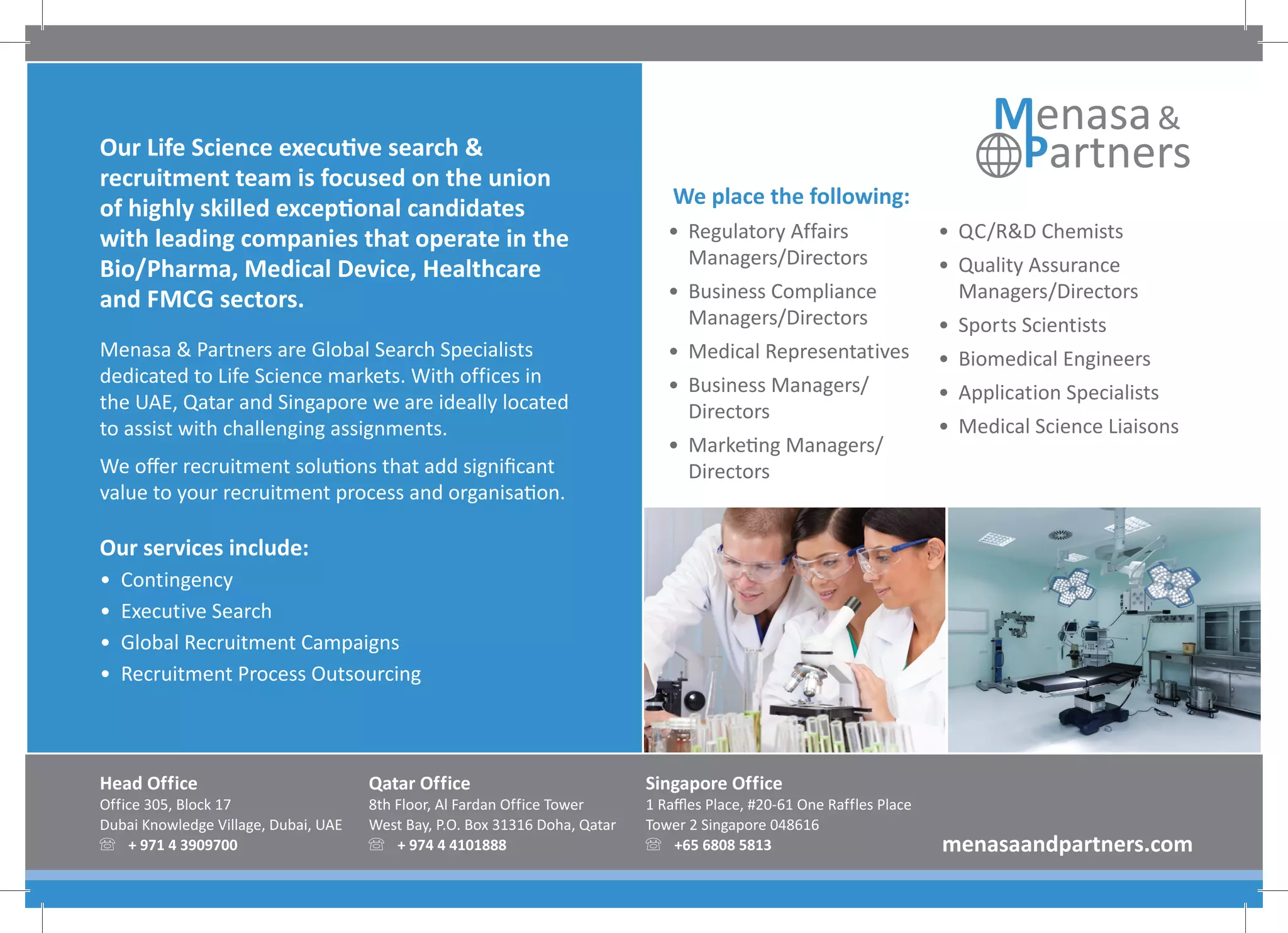 Menasa life science flyer | PPT