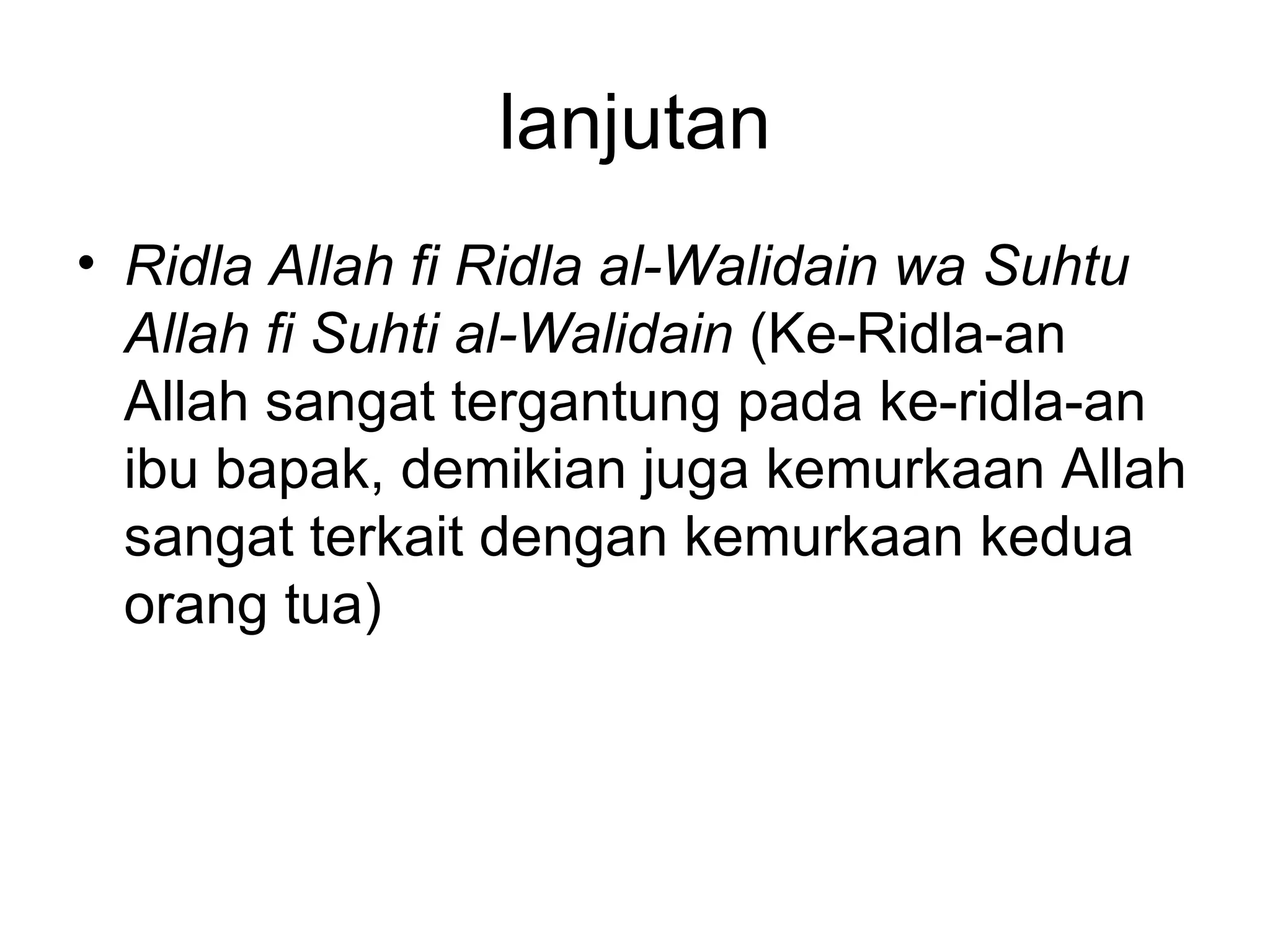 Menata Hati Menggapai Ridla Ilahi | PPT