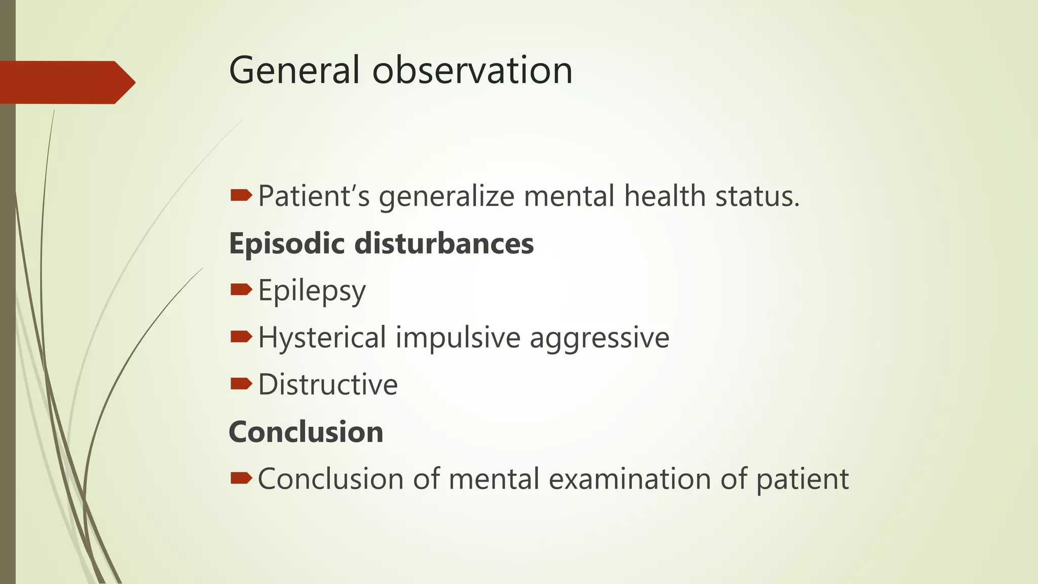 Mental status examination | PPTX