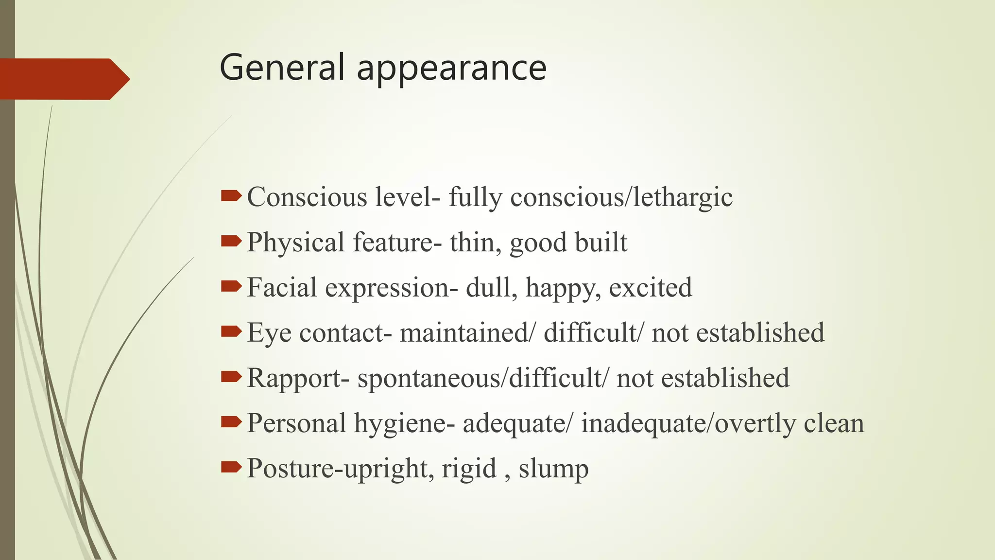 Mental status examination | PPTX