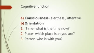 Mental status examination | PPTX