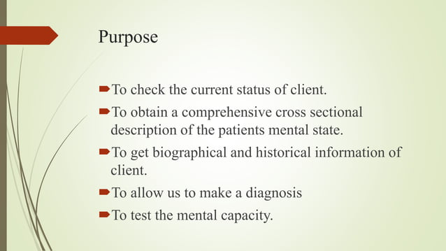 Mental status examination | PPTX