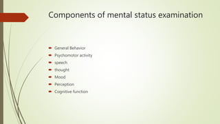 Mental status examination | PPTX