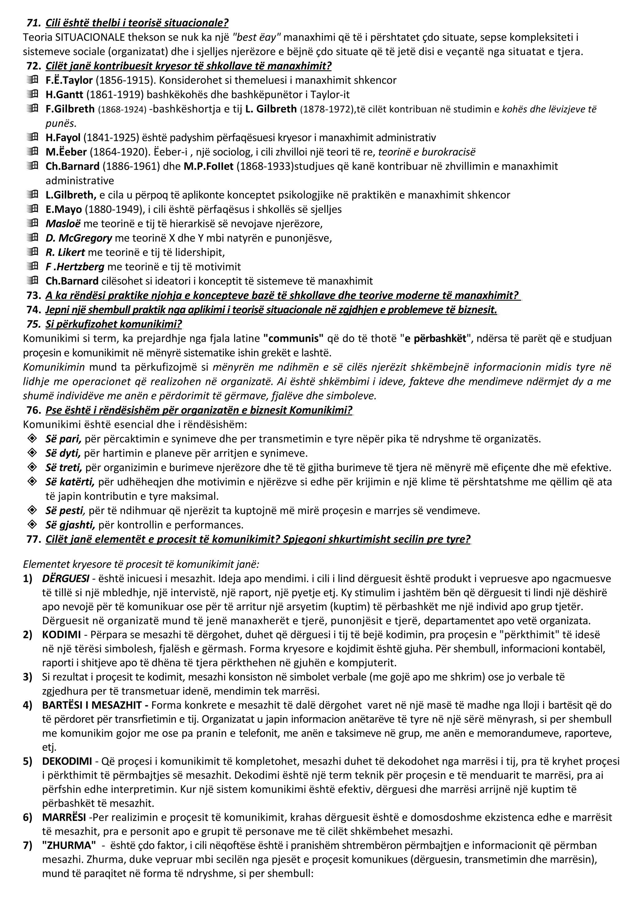 Menaxhim Pyetje Pergjigje | DOC