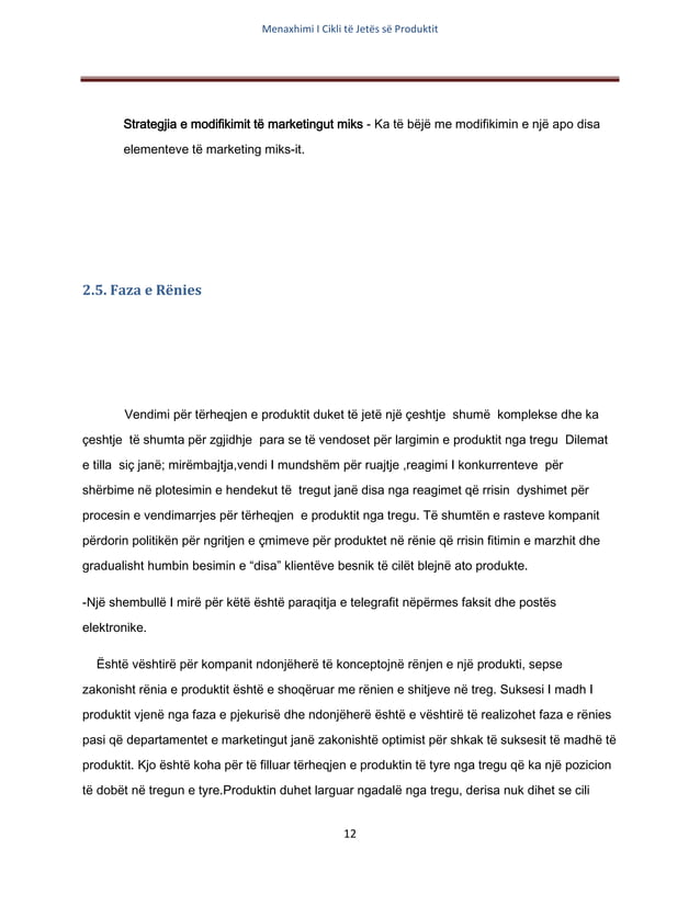 Menaxhimi i cikli të jetës së produktit | DOCX