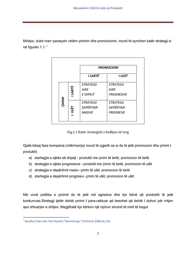 Menaxhimi i cikli të jetës së produktit | DOCX