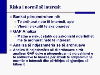 Menaxhimi i riskut i normave te interesit | PPTX