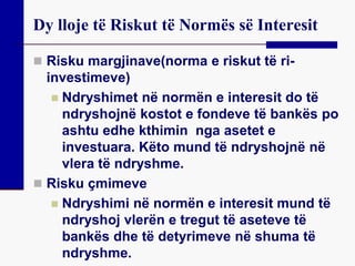 Menaxhimi i riskut i normave te interesit | PPTX