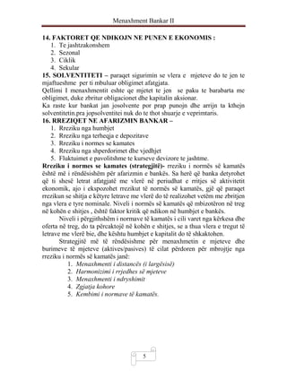 Menaxhment bankar II | DOCX